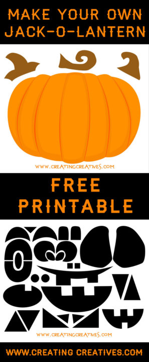 Jack-O-Lantern Face Board with Free Printable - Creating Creatives